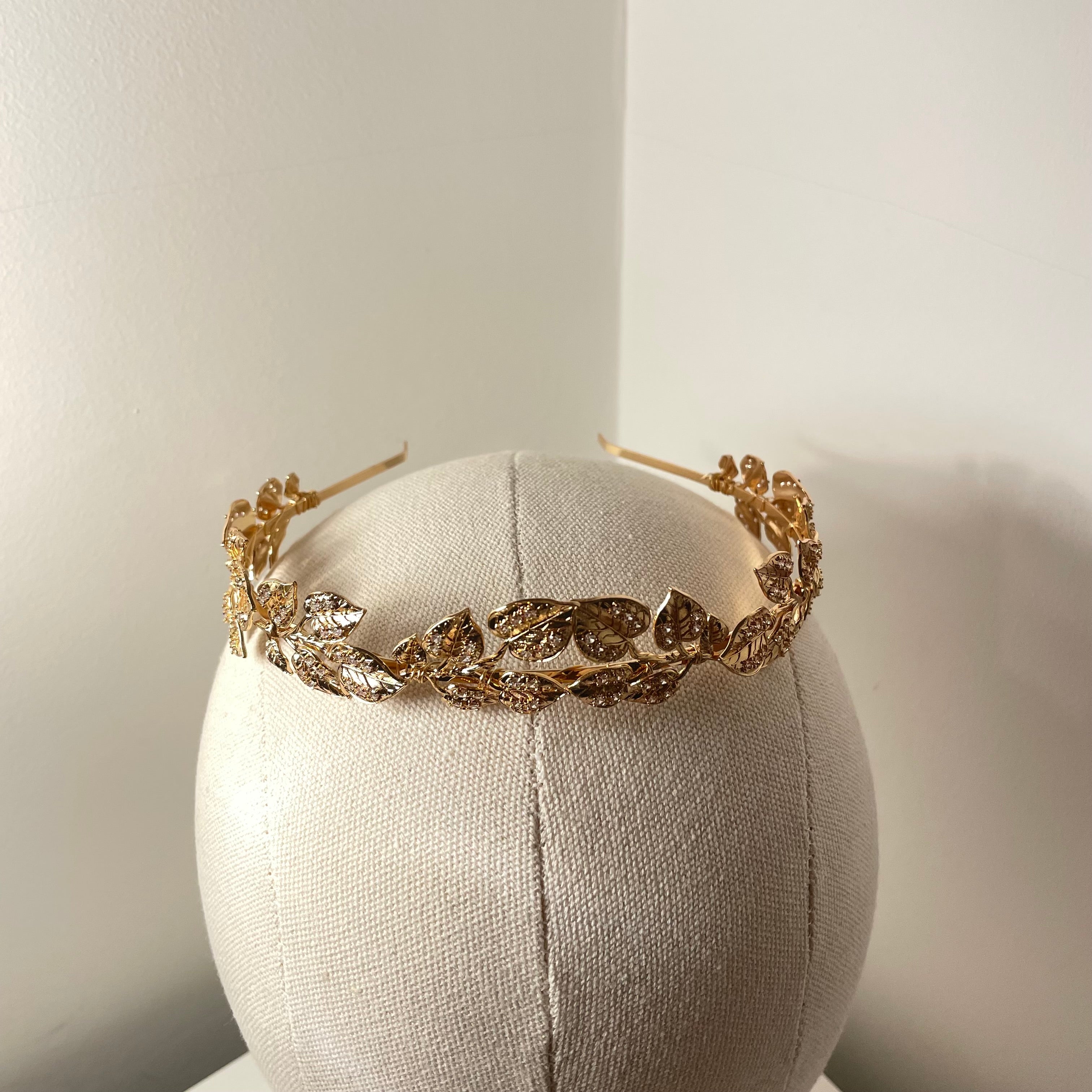 Cleo Gold Leaves Crown – Lizabetha Parker